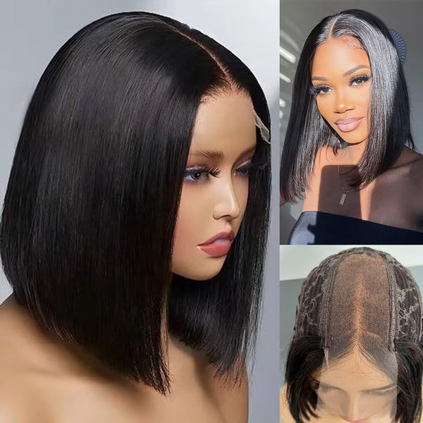 2X6 Deep Parting Melted Lace Closure Wigs 180% Density BOB – LIBEAUTY HAIR
