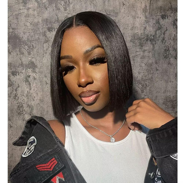 2X6 Deep Parting Melted Lace Closure Wigs 180% Density BOB – LIBEAUTY HAIR