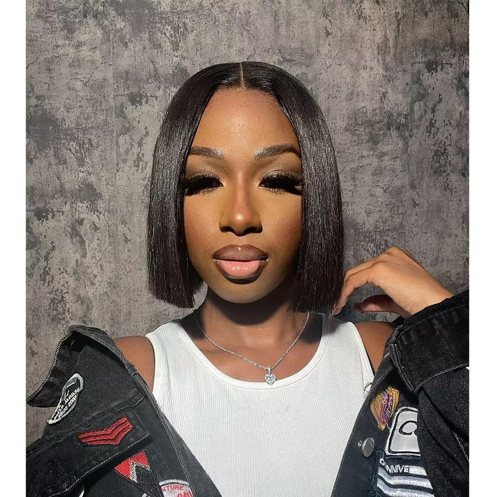 2X6 Deep Parting Melted Lace Closure Wigs 180% Density BOB – LIBEAUTY HAIR
