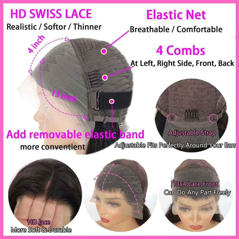 Deep Wave Bob Wig Lace 13x4 Front Wigs Human Hair – LIBEAUTY HAIR