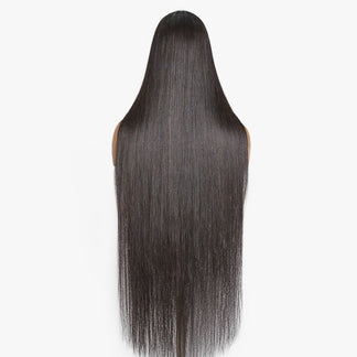 Royal Luxury Super Long Silky Straight 5x5 Closure Lace Wig 100% Human ...