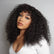 200% Density Bouncy Shaggy Curly Long Wig With Bangs 100% Human Hair ...