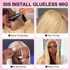 P10/613 Highlight Blonde 12A 180% Ombre Blonde Glueless Straight13x4 H ...