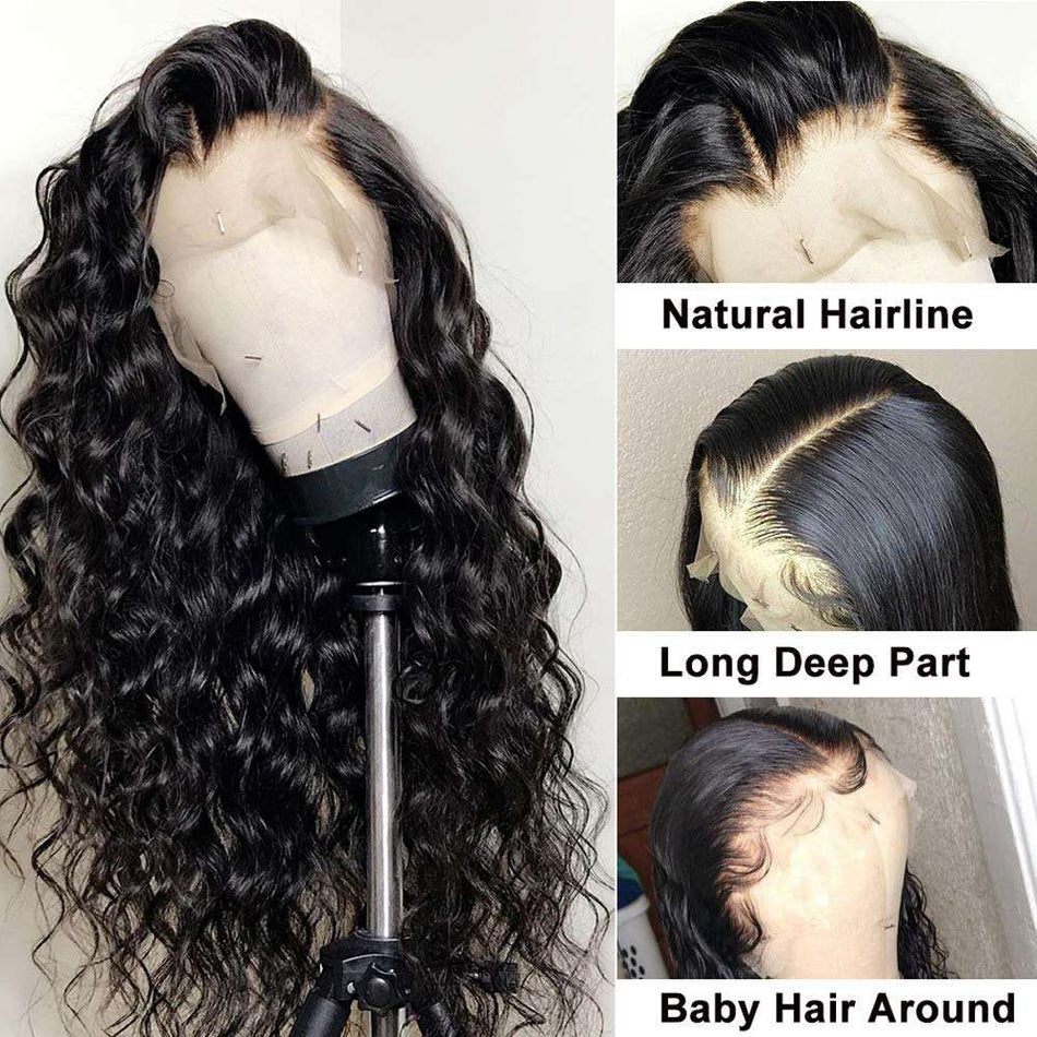 Loose Deep Wave Lace Front Glueless 13x4 Lace Frontal Loose Wave Wig 1 ...