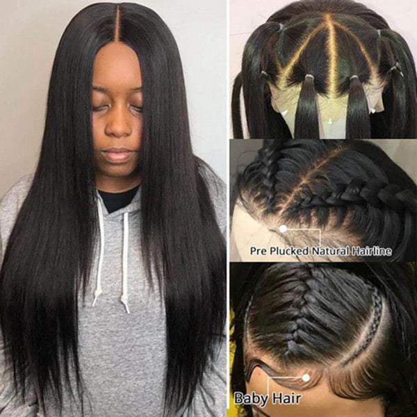 Glueless 360 Straight Transparent Lace Front Human Hair Wigs – LIBEAUTY ...