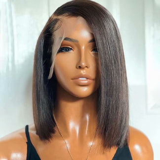 Deep Side Part Short Bob Human Hair Wig – LIBEAUTY HAIR