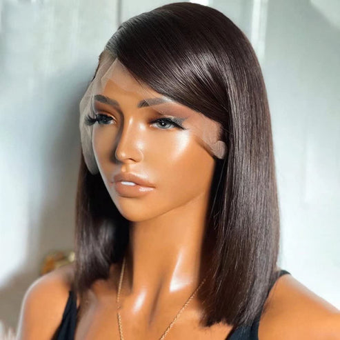 Deep Side Part Short Bob Human Hair Wig – LIBEAUTY HAIR